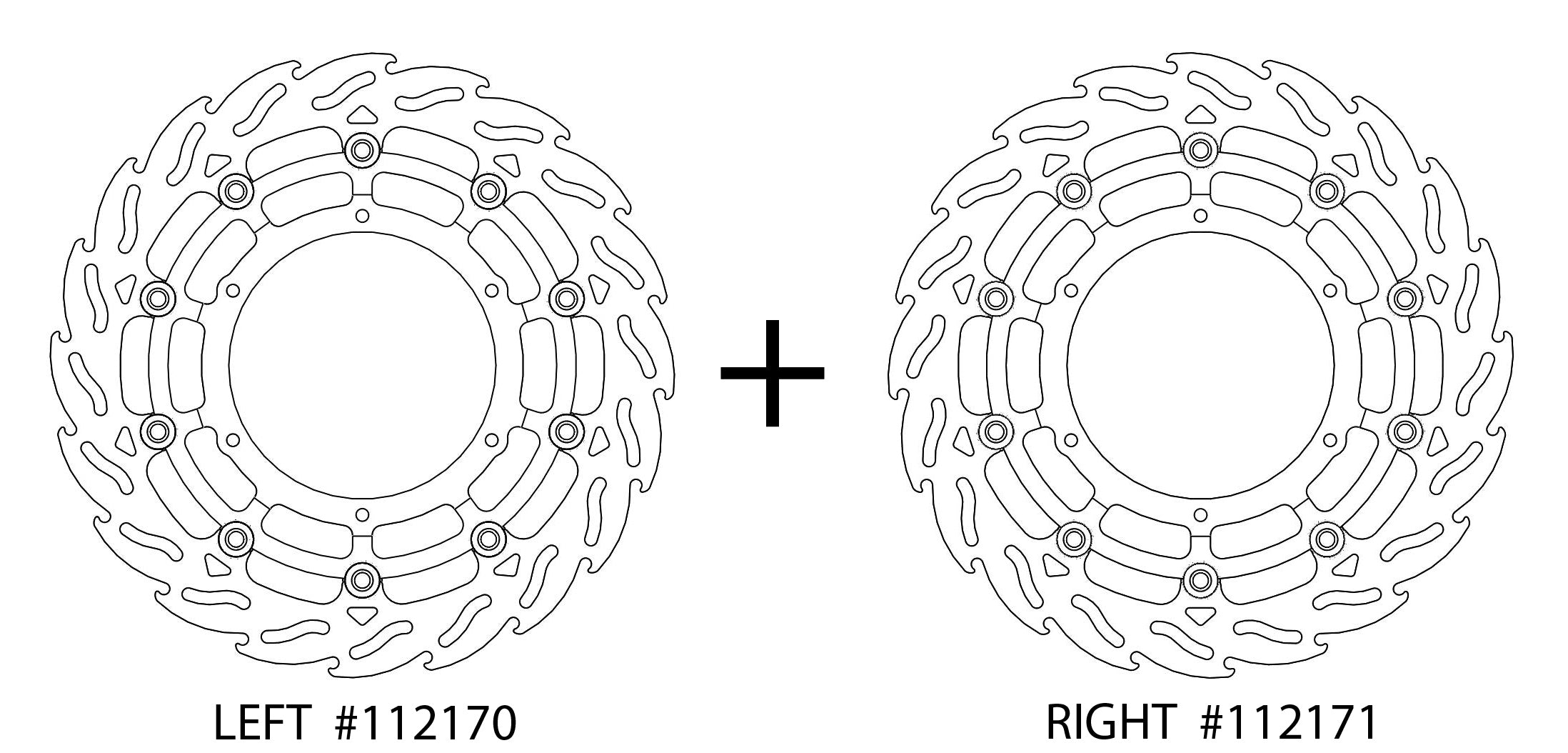 Moto-Master - Flame Series Front 320mm Rotors Left and Right for KTM 1