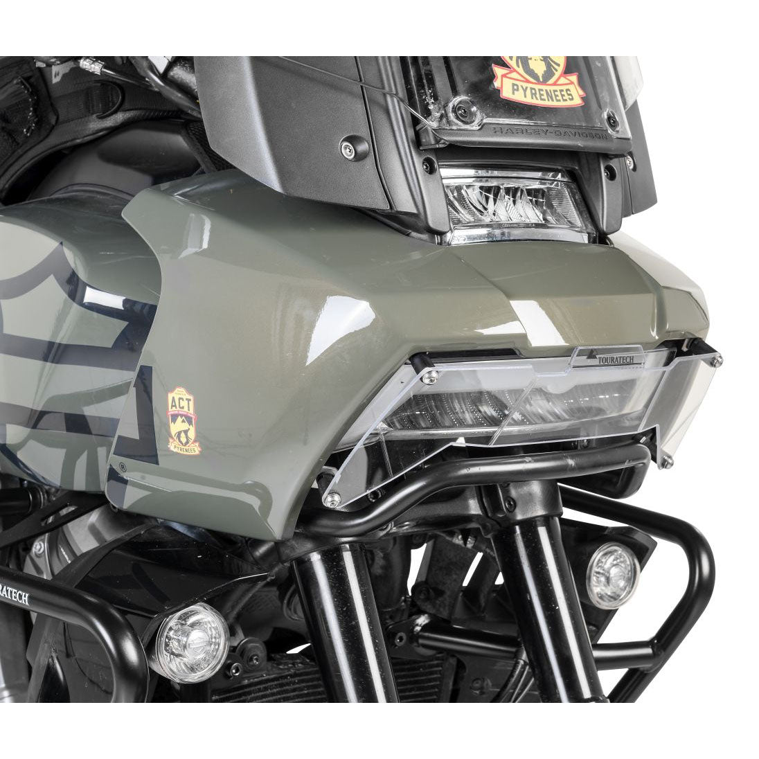 Touratech - Headlight Guard Makrolon Quick-Release - Harley-Davidson R