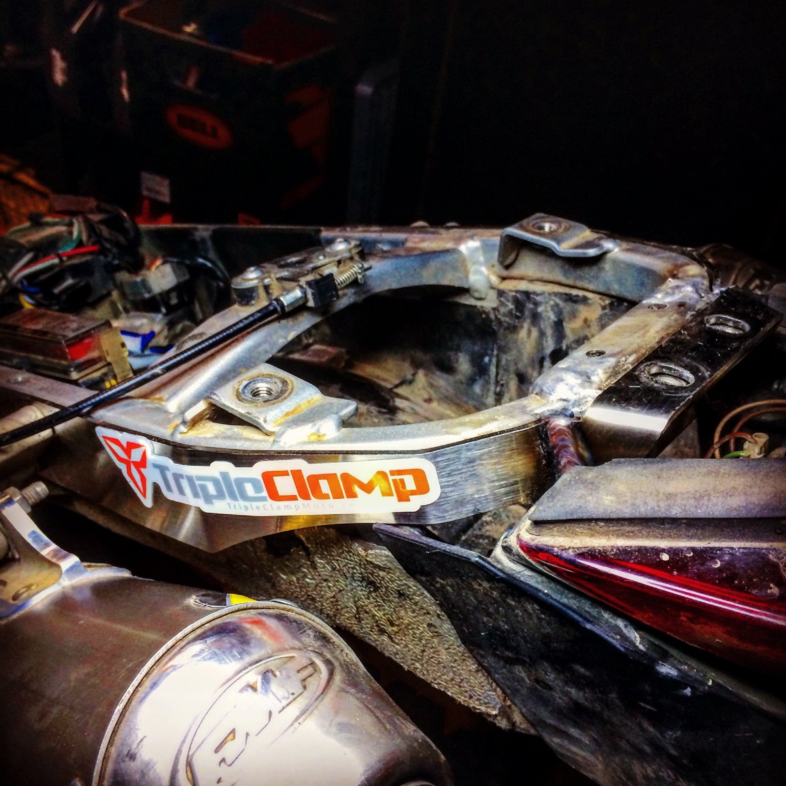 SubStraight SE for KTM 950SE/SM Subframe Reinforcing Brace